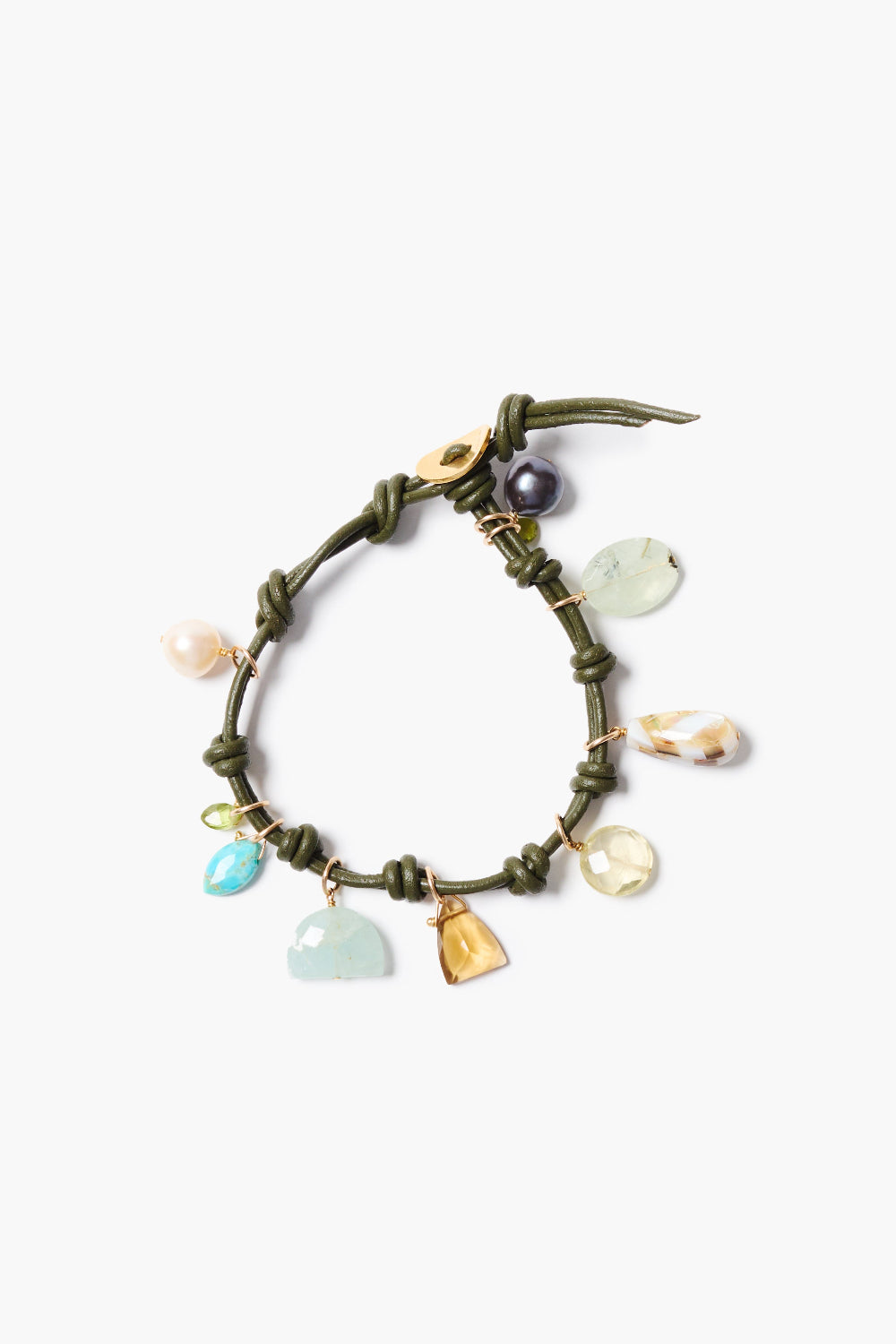 Gemma Charm Bracelet Green – Chan Luu