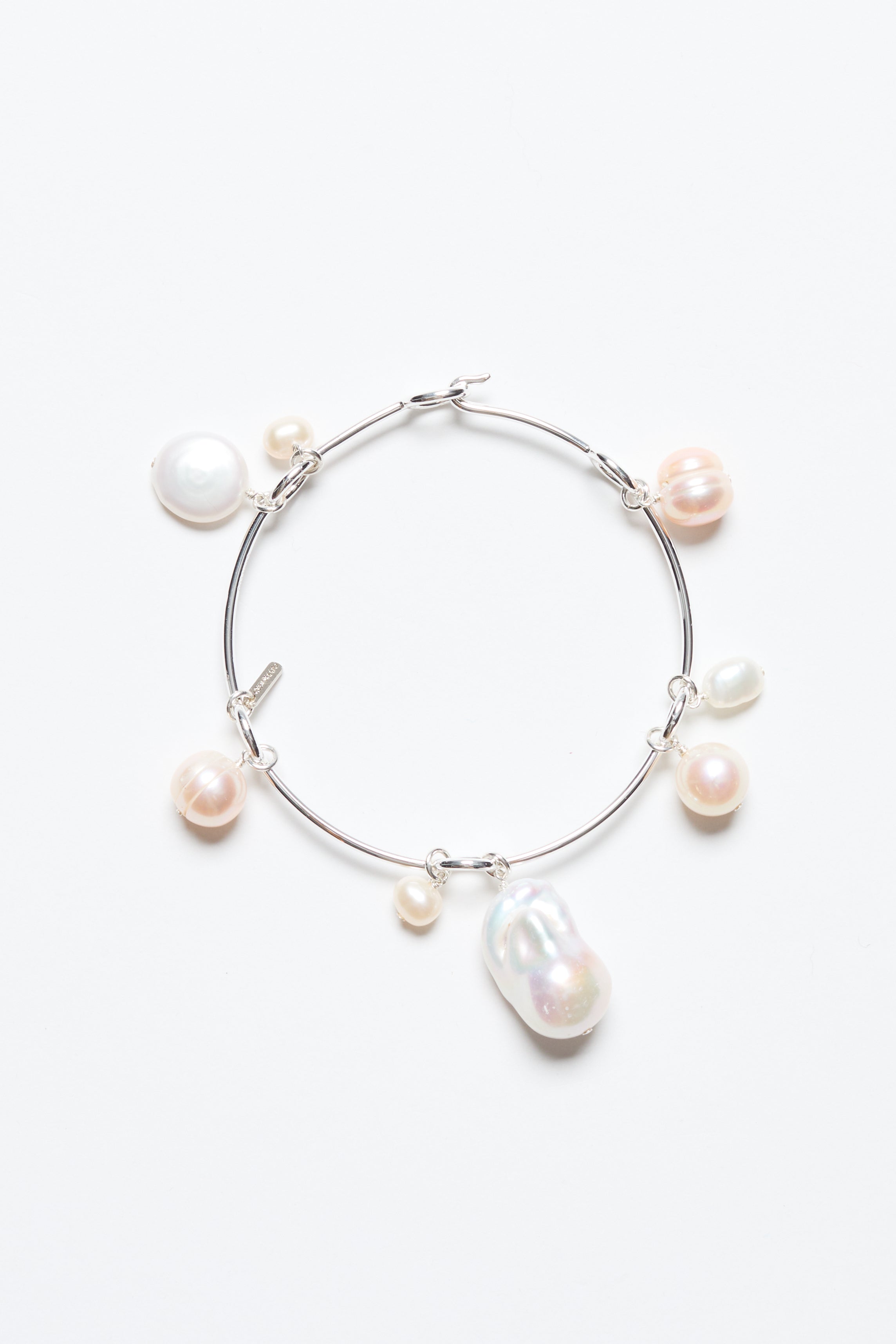 Crown Pearl Bangle Silver – Chan Luu