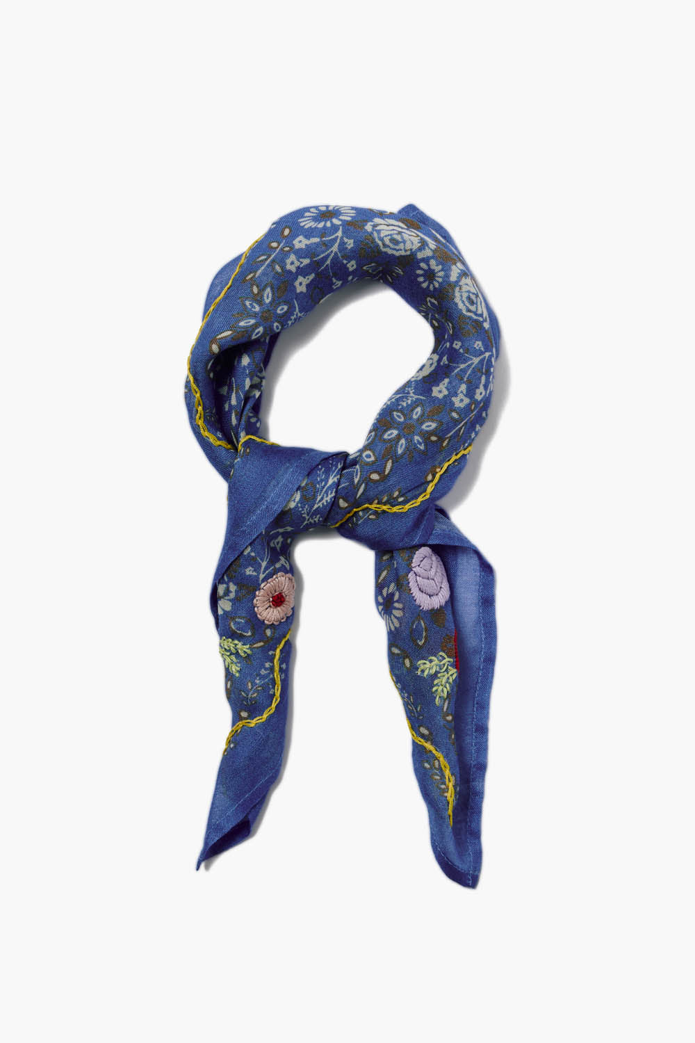 Embroidered Floral Bandana Granada Sky – Chan Luu