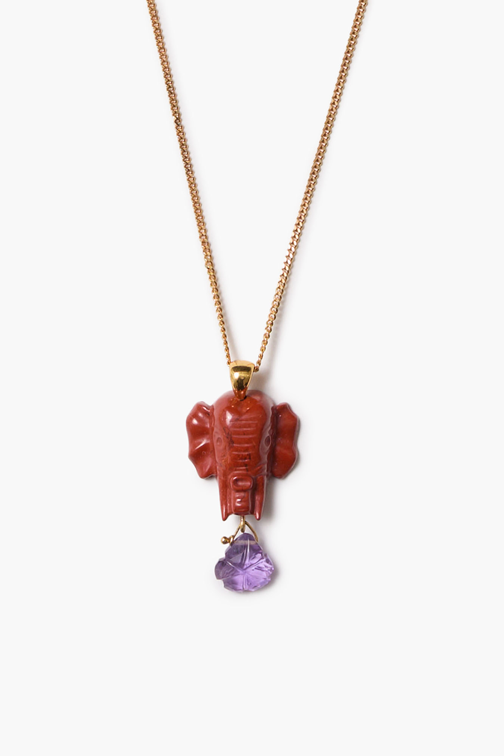 Elephant Necklace Red Jasper – Chan Luu