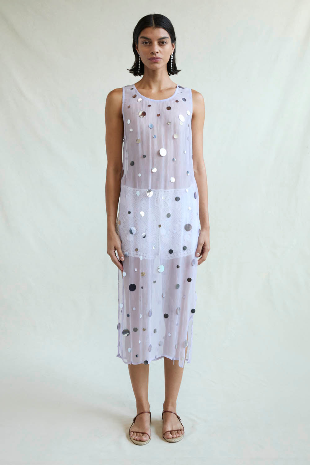 Chloe Sequin Tunic Lilac – Chan Luu