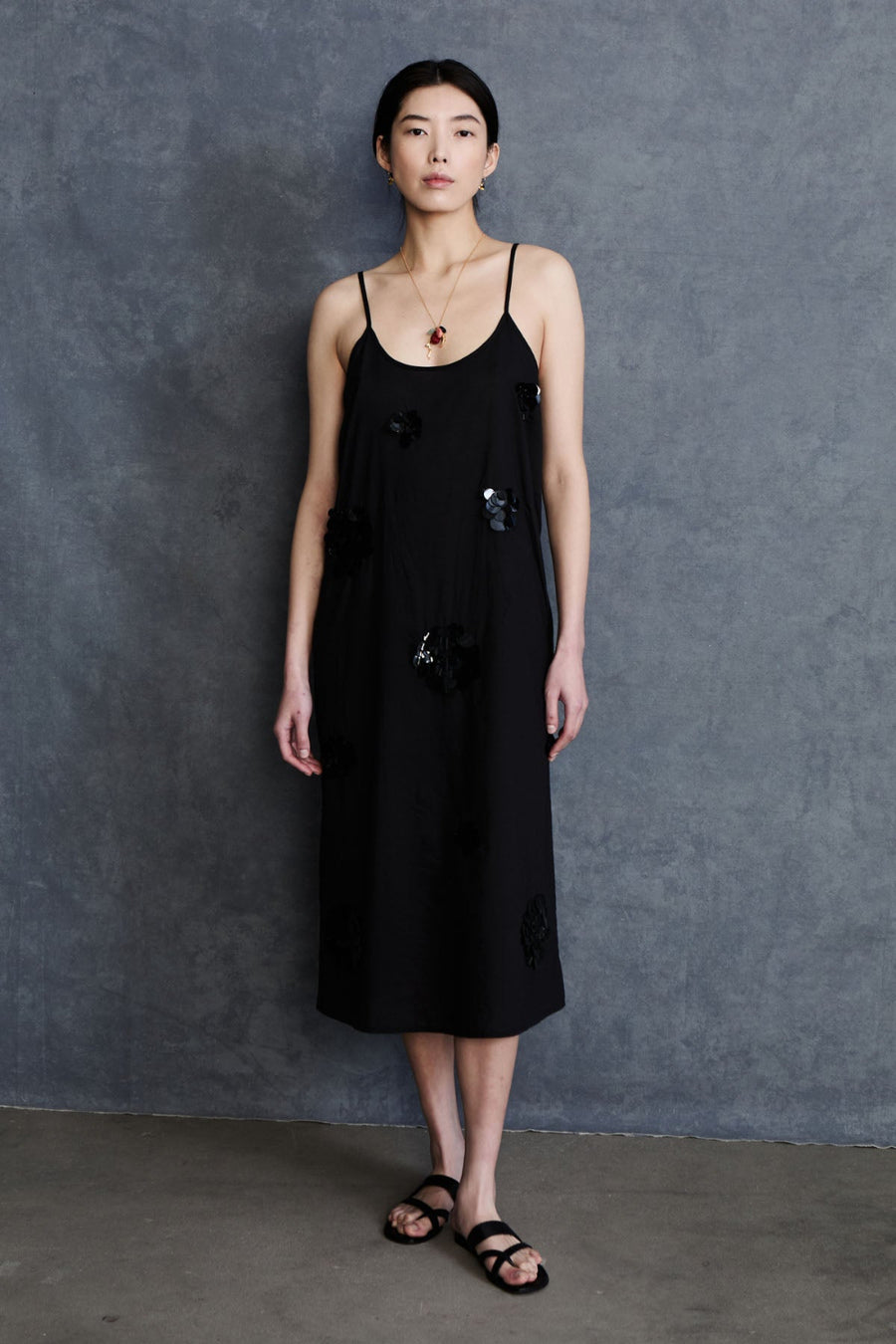 Orb Slip Dress Black – Chan Luu