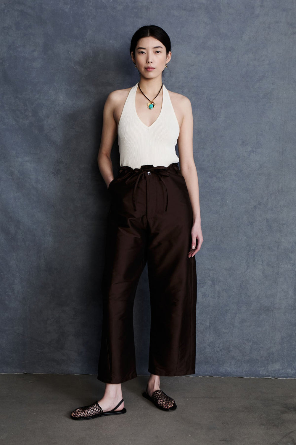 Techno Taffeta Barrel Pant Chocolate – Chan Luu